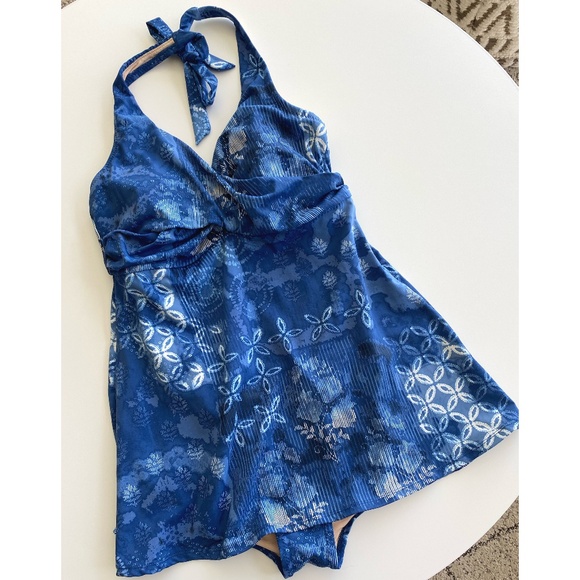 Garnet Hill Swim Garnet Hill Swimdress Swimsuit One Piece Halter